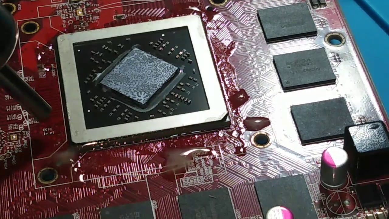 How to reflowing gpu card - YouTube