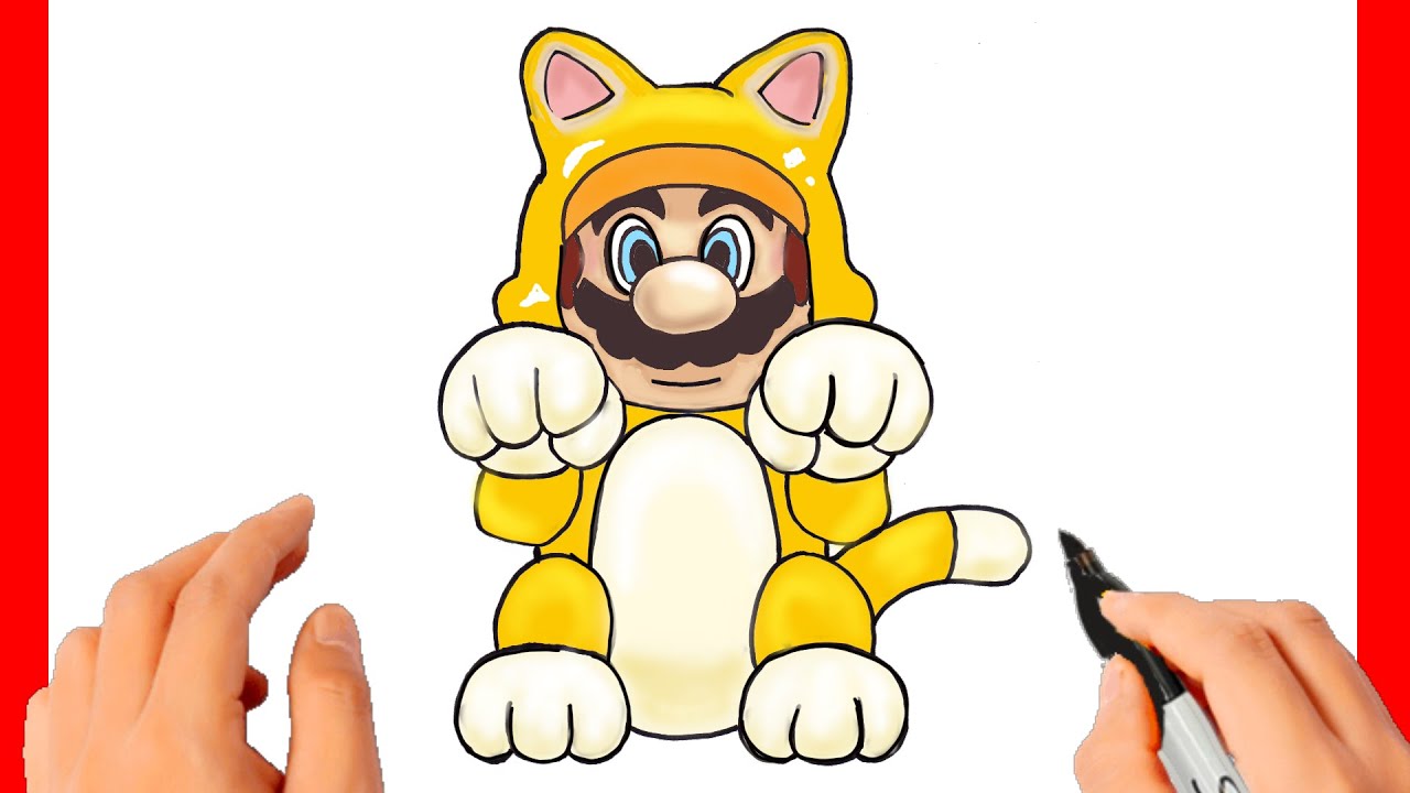 Como Dibujar a Mario Cat Paso a Paso - YouTube
