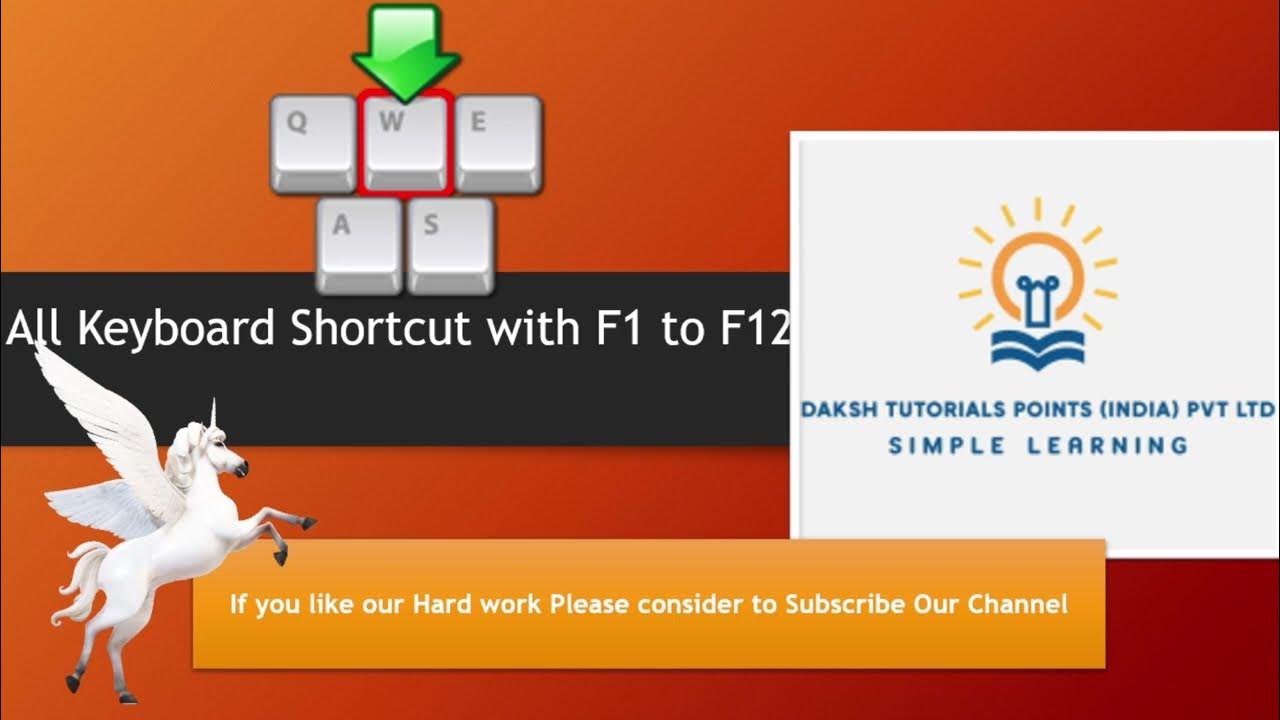 Ms Excel All Keyboard Shortcuts F1 To F12 Techpakoda Chapter 60 Youtube