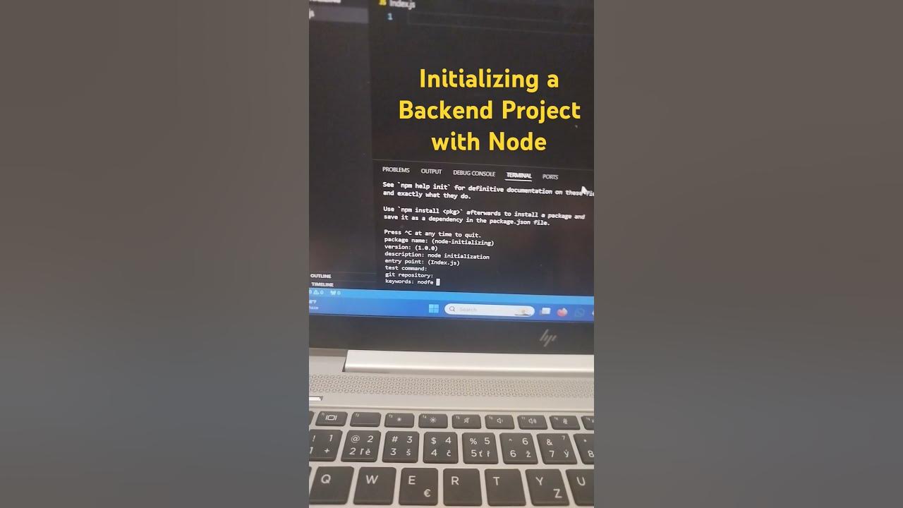Initializing a Backend project with Node JS #webdevelopment #backend #nodejs - YouTube