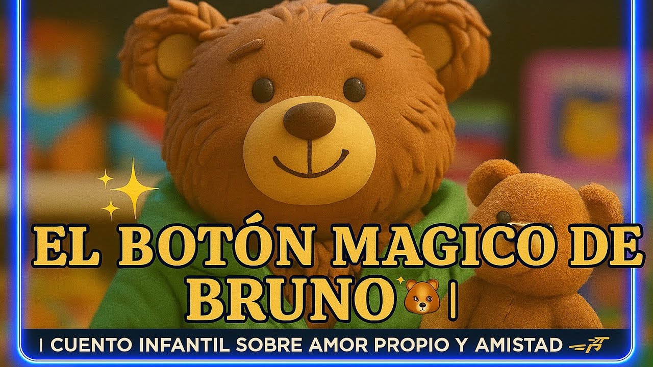 El botón mágico del oso Bruno 🧸 | Cuento infantil sobre amor propio y ...