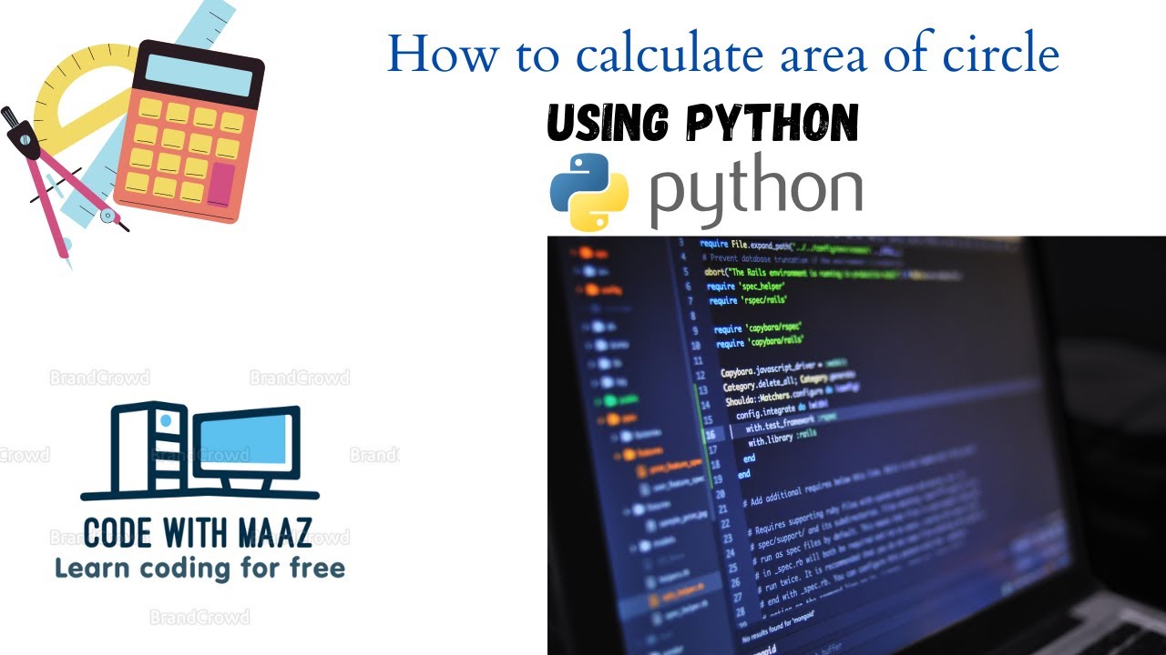 How to calculate area of circle using python (Urdu/Hindi) - YouTube