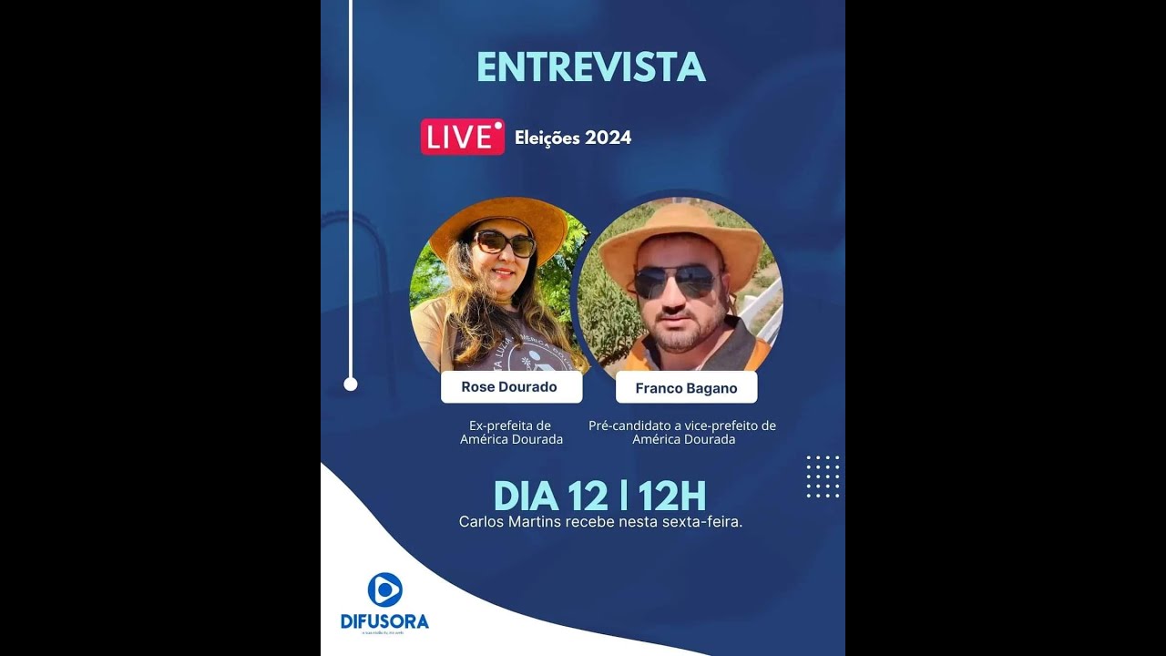 entrevista ex-prefeita de América Dourada,Rose Dourado e précandidato a vice-prefeito Franco ...