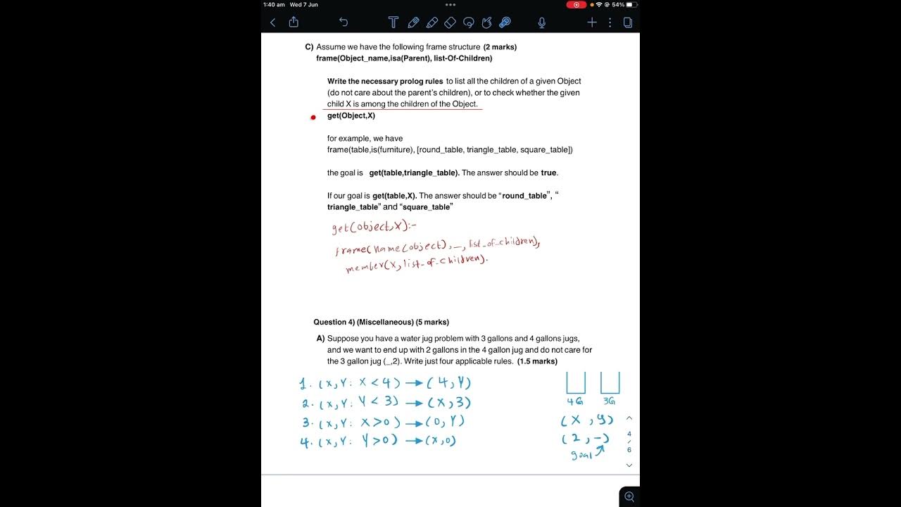 Video 40 - ITCS440 Intelligent Systems -Solving Previous Midterms -FF - YouTube