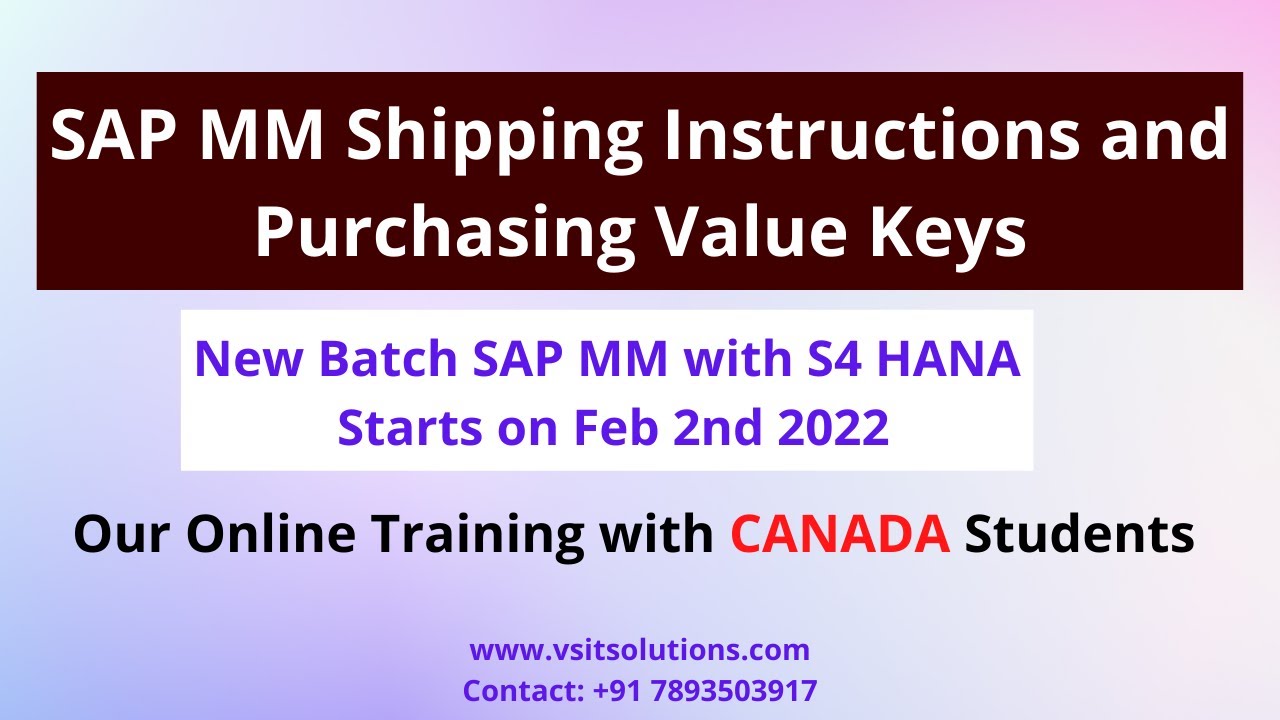 Shipping Instruction Shipping
