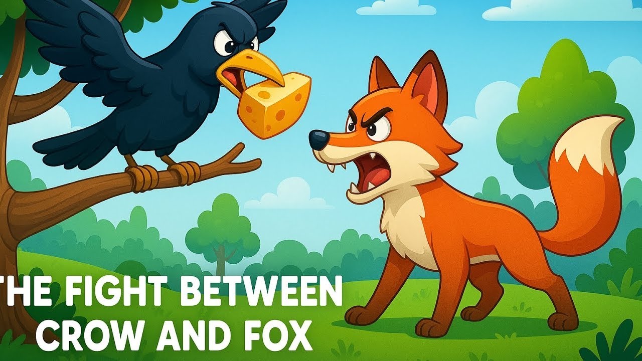 The Clever Crow and the Tricky Fox 🦊🐦 | Kids Moral Story - YouTube