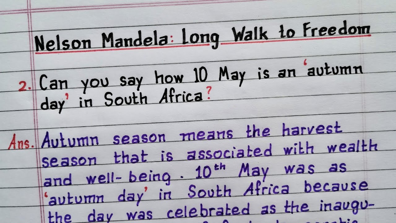 Can you say how 10 May is an 'autumn day' in South Africa? || Nelson ...