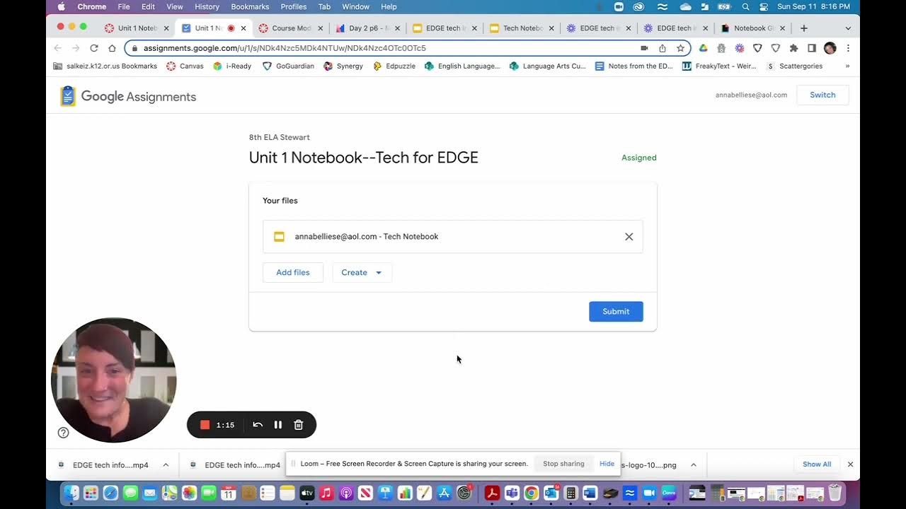 How to Submit a Google LTI Assignment - YouTube
