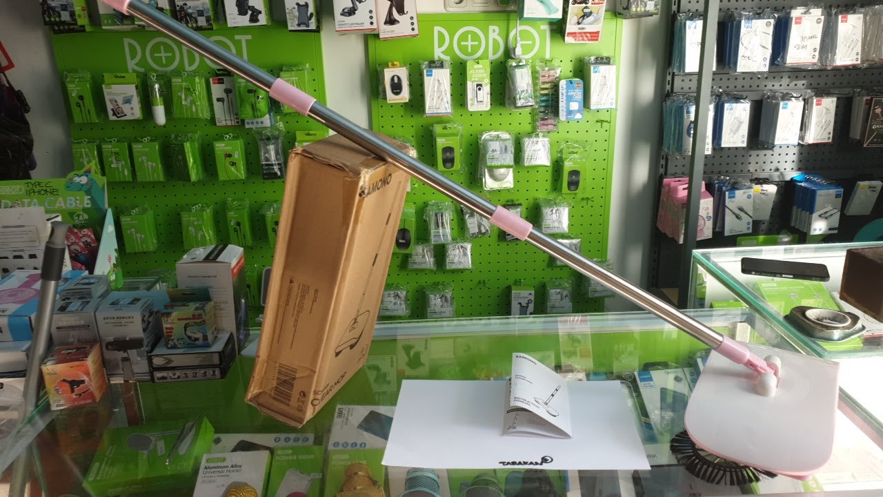 2 in1 Mesin Sapu Pel Otomatis Multifungsi Serbaguna Ultra Broom Rotate ...