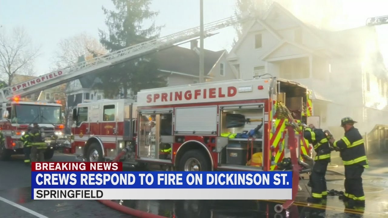 Crews battle fire on Dickinson St. in Springfield - YouTube