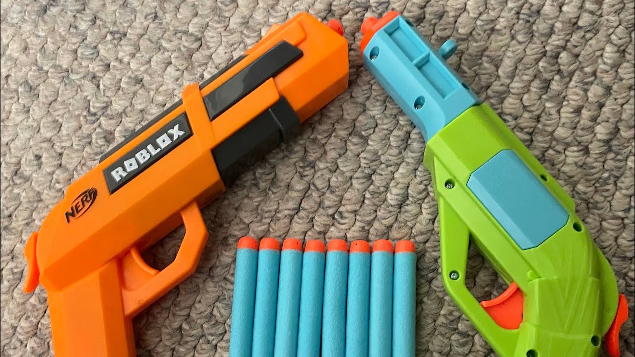 Unboxing the Roblox jail break nerf guns - YouTube