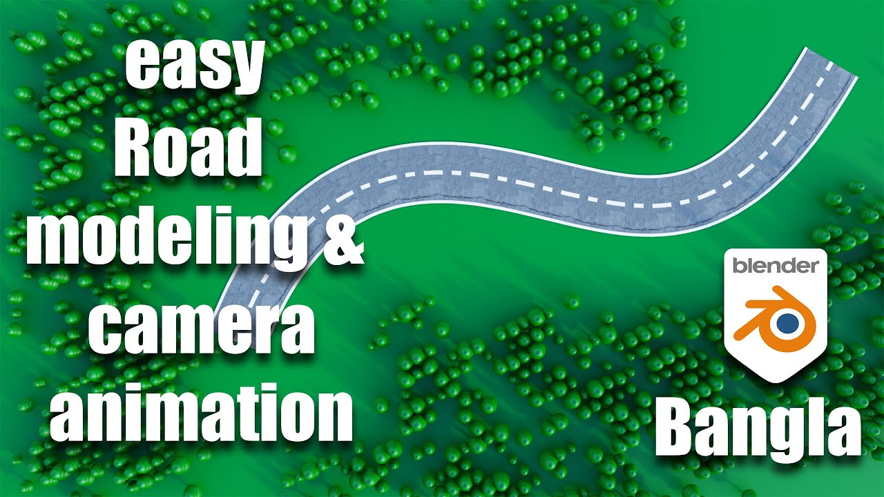 3d road modeling I curve modifier I particle system for beginners ...