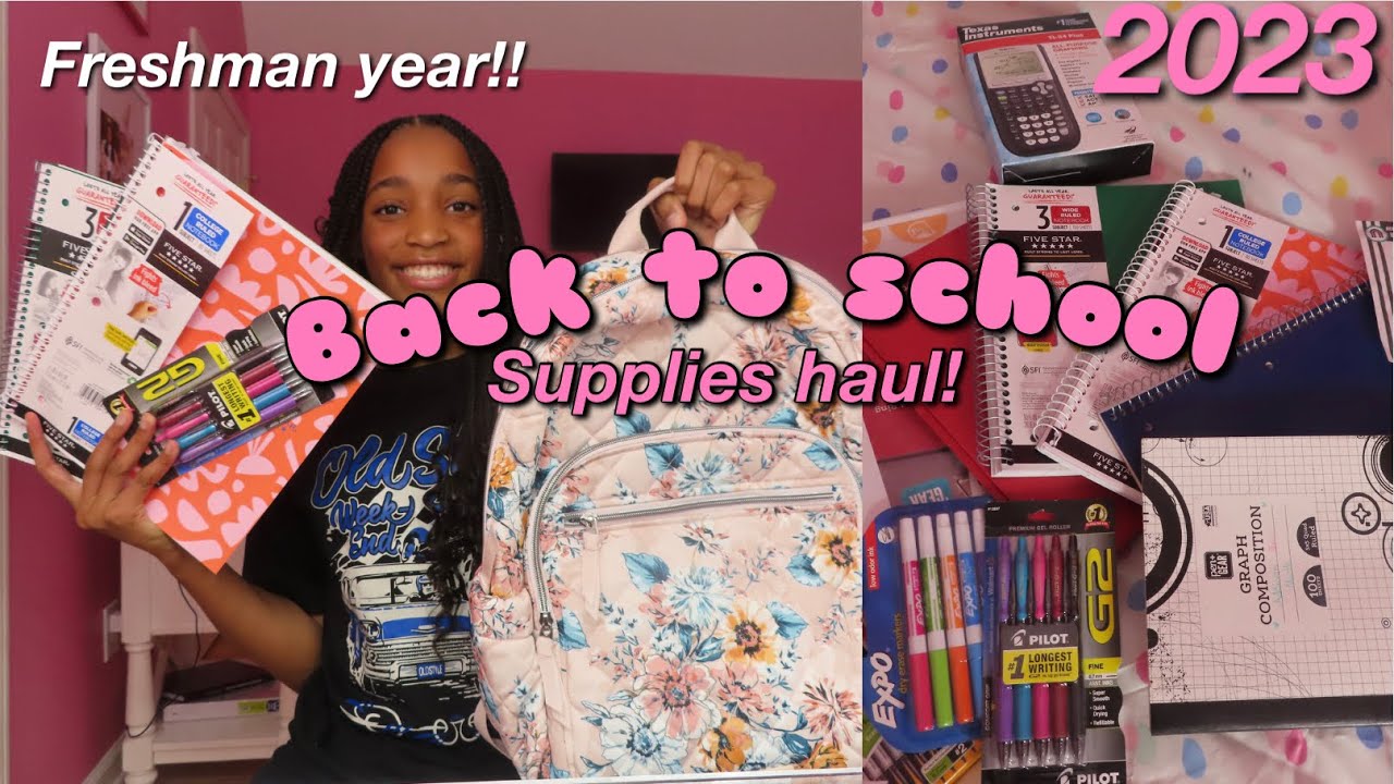 BACK TO SCHOOL SUPPLIES HAUL!*freshman year*2023!! - YouTube