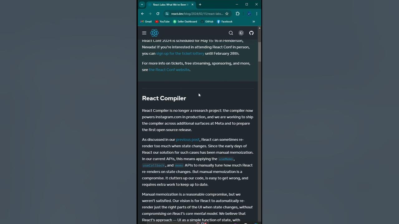 Good News For React Developers Treding Coding Webdevelopment React19 React Programming 7374