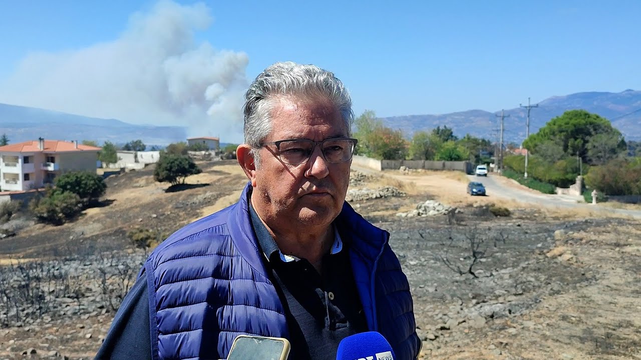 Στο πλευρό των πυρόπληκτων του Βαρνάβα ο ΓΓ της ΚΕ του ΚΚΕ Δ ...
