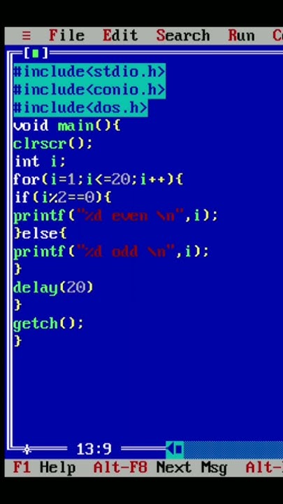 Printing Oddeven Numbers Using Loop In C Programming Coding For Beginners Love Viral Youtube