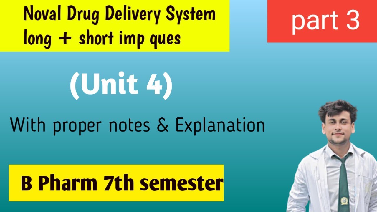 Unit 4 Ndds important questions with answers b Pharma 7 semester - YouTube