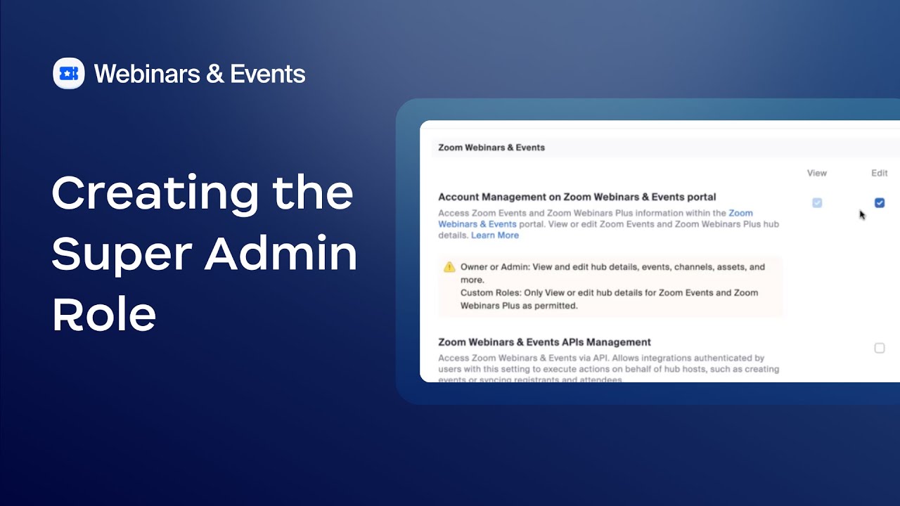 Creating the Super Admin Role - YouTube