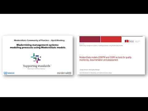 ModernStats CoP meeting (April): GSBPM and GSIM for quality monitoring, documentation and assessment