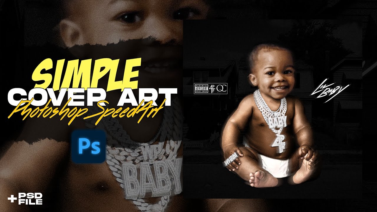Simple Cover Art Design | Photoshop Tutorial | Lil Baby - YouTube