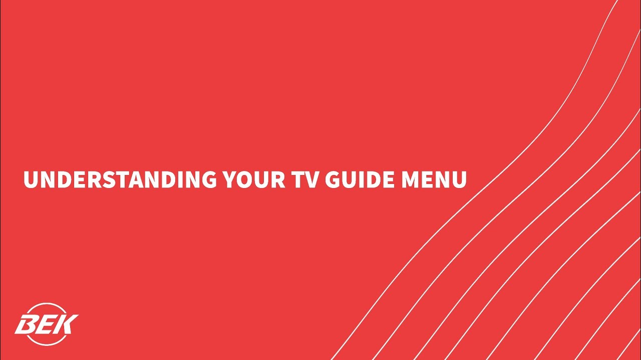Understanding Your TV Guide Menu - YouTube