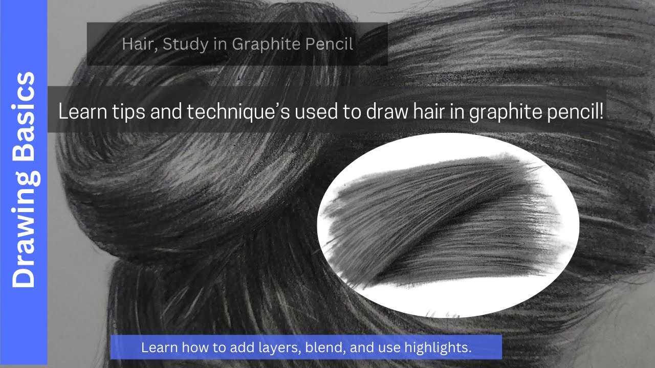 How to draw hair, in pencil. Tips and techniques. - YouTube