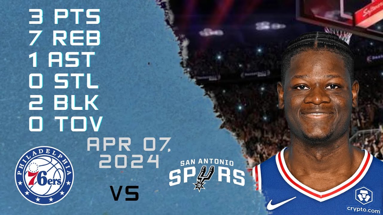 Mo Bamba Player Full High Lowlights vs SPURS 07 04 2024 - YouTube