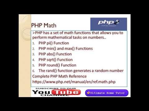 Lect-11 PHP Math Function - YouTube