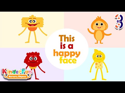 This Is A Happy Face Song | Kids Nursery Rhymes | Children Song | Preschool Kids | KinderFun Songs