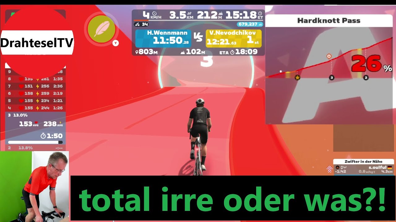 Total irre oder was?! über 26% Steigung!! Zwift Anstieg des Monats ...