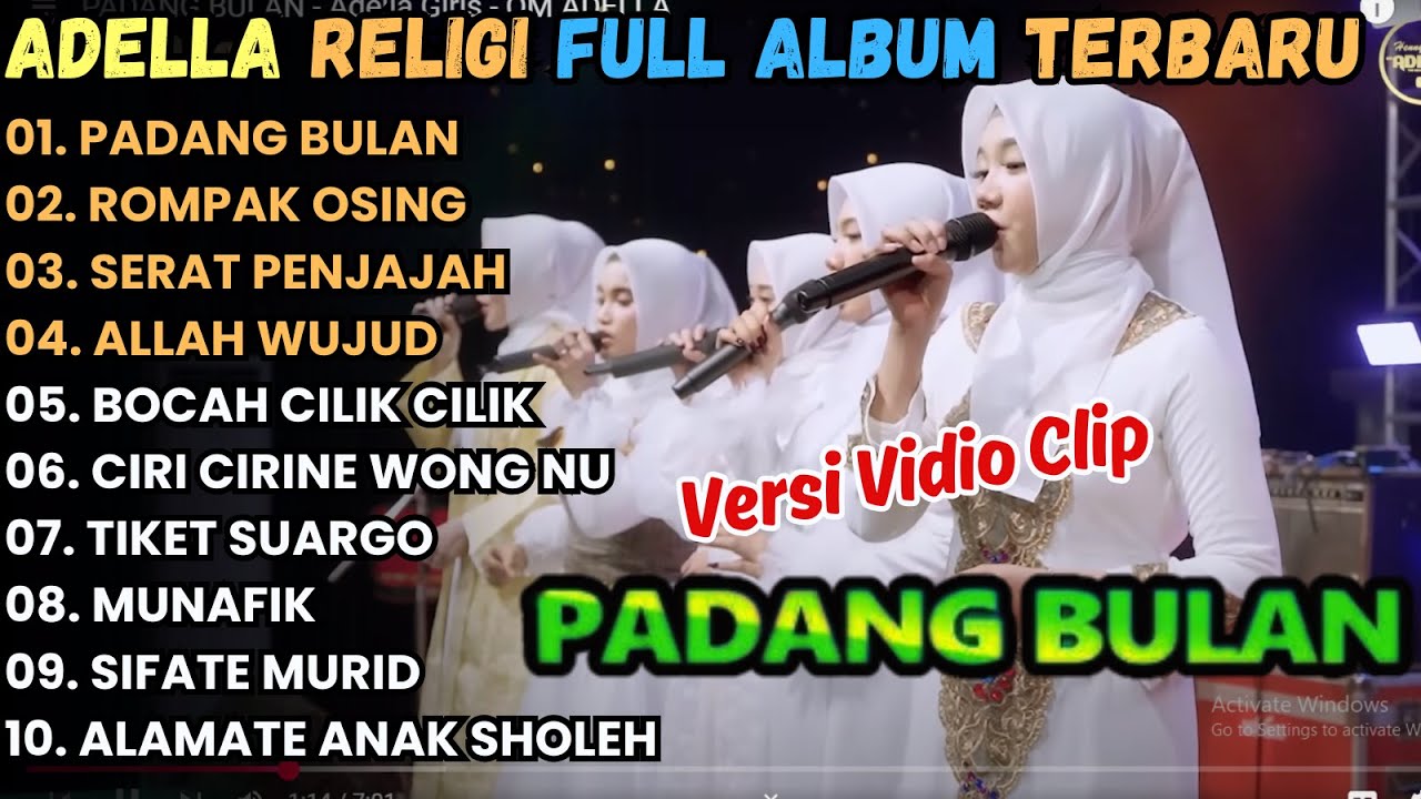 PADANG BULAN - ADELLA RELIGI FULL ALBUM TERBARU 2025 || ADELLA GILRS ...