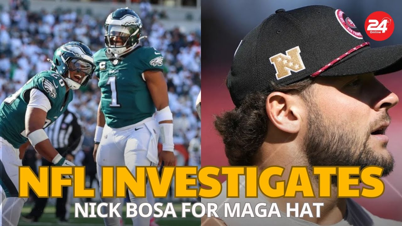 "NFL Investigates Nick Bosa for MAGA Hat During Postgame Interview ...