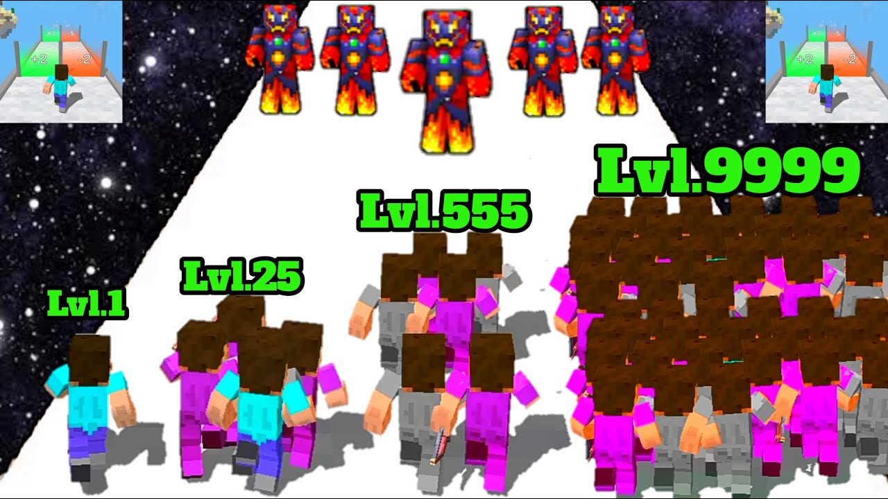 Minecraft Run 3D- Level Up Minecraft Max level Gameplay (hero craft run ...