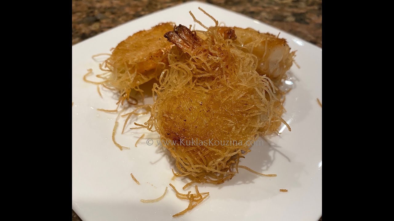 E128 Kataïfi-Wrapped Shrimp - YouTube