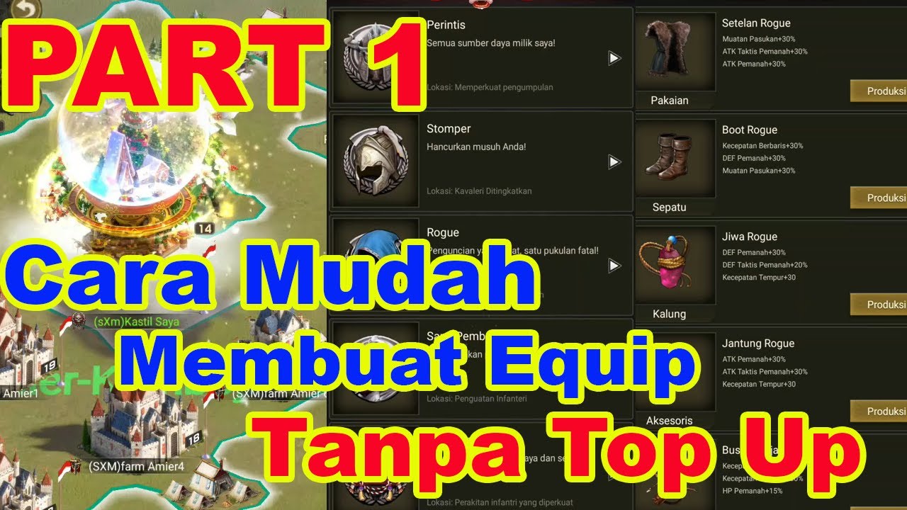 Cara Mudah Membuat Equip Tanpa TOP UP - Pemain Gratisan Juga Bisa Kuat | Rise Of Empires # PART ...