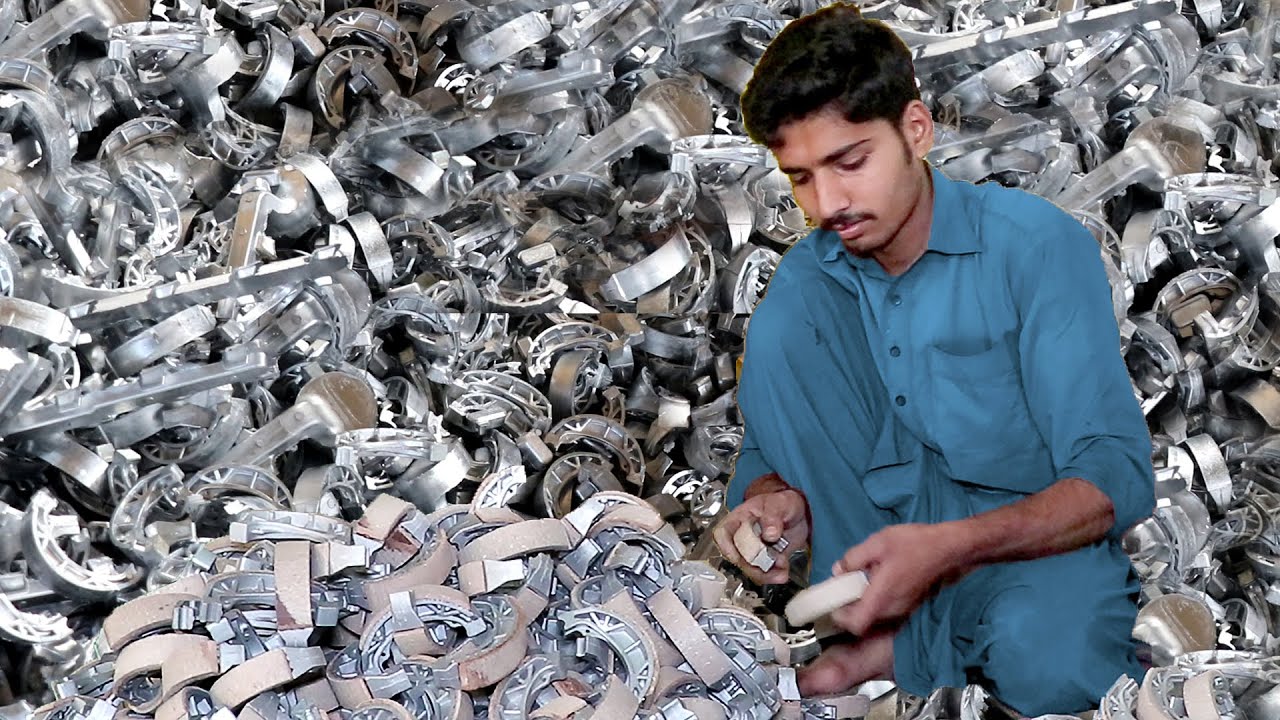 Amazing process of making motorcycle brake leathers - YouTube