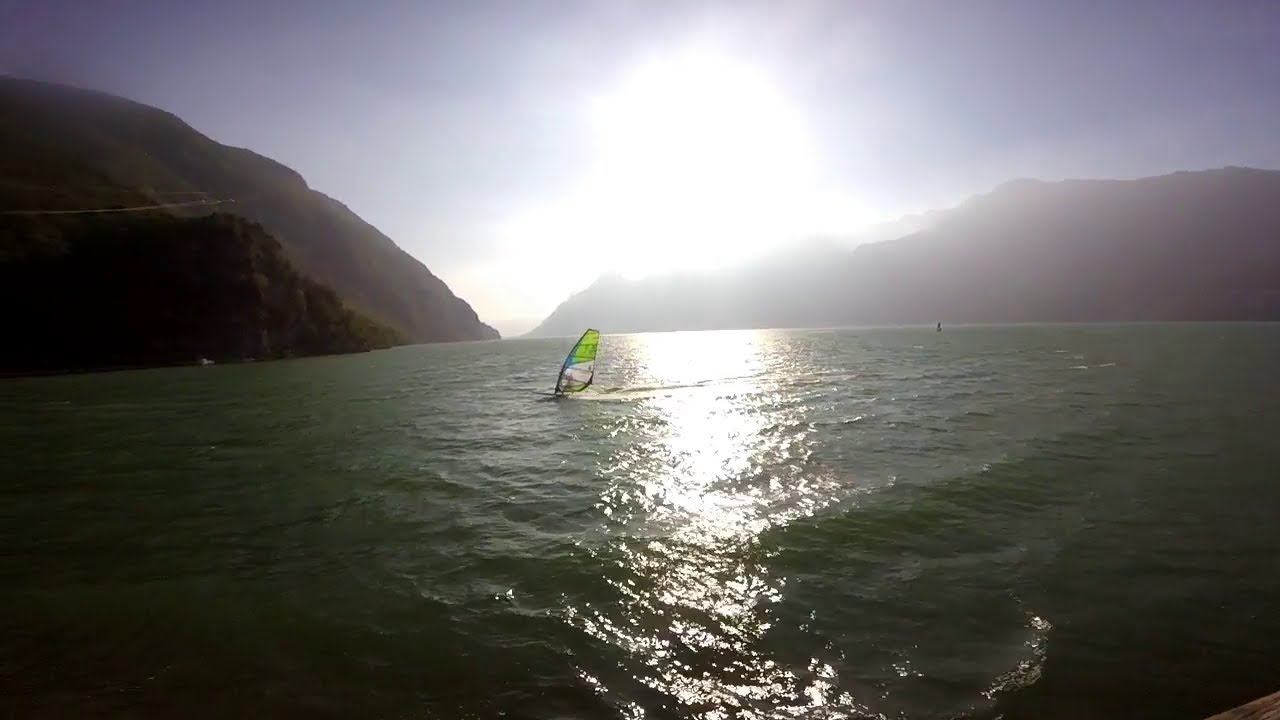 Bic Bamba Raceboard Gaastra Cosmic 8.5 Lago D´Idro beach view - YouTube