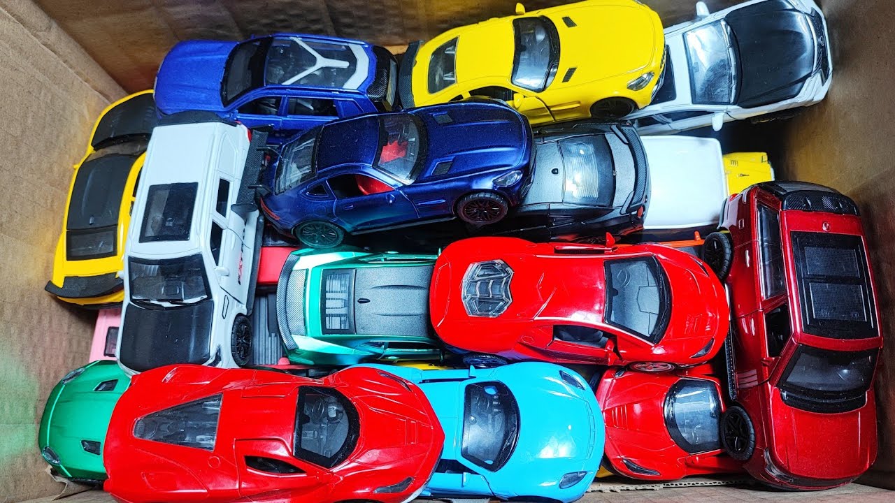 A Box Full Of Cars, BMW, Bugatti, Lamborghini, Ferari, Land Rover, Roll ...