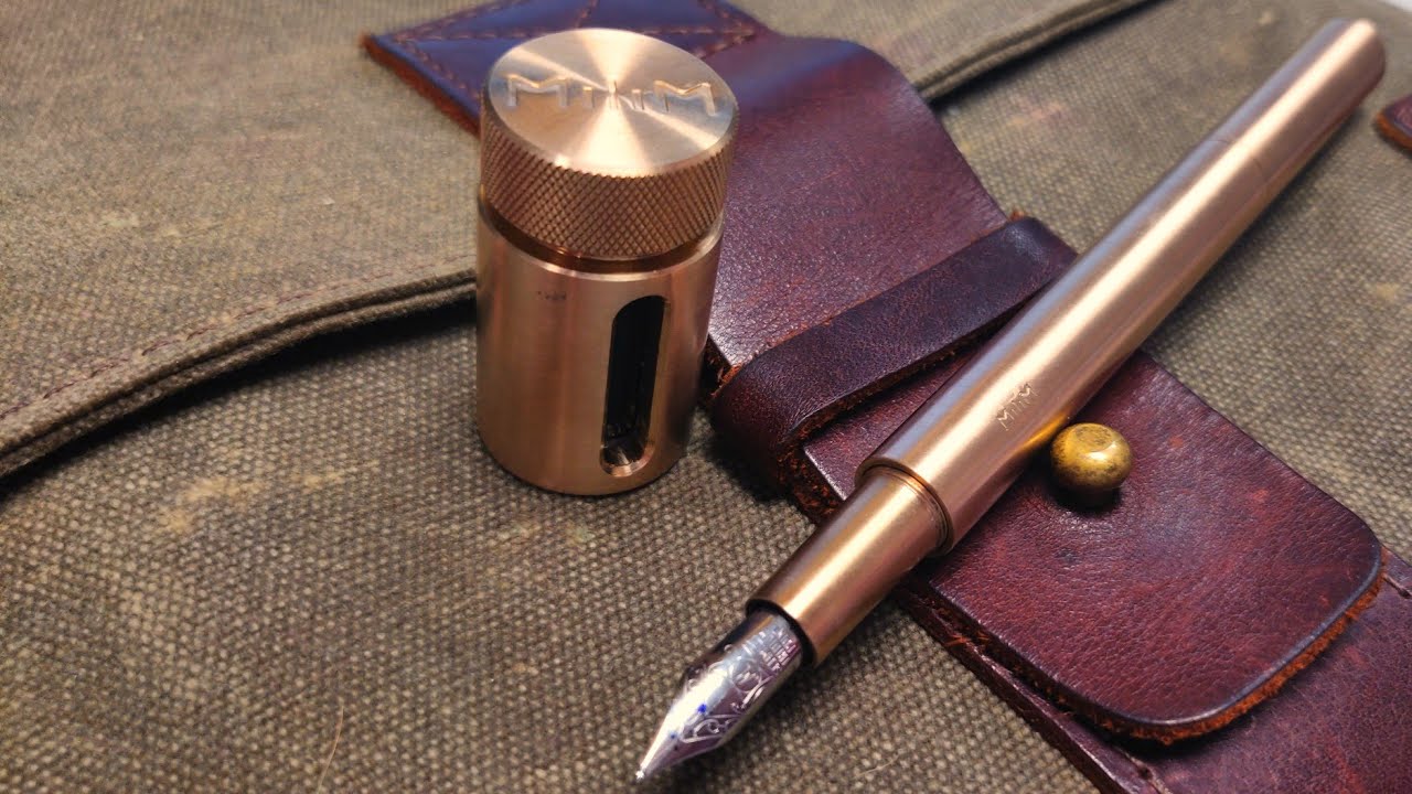 Fountain Pen Review: MiliMpro Bronze Pen & Inkwell - YouTube