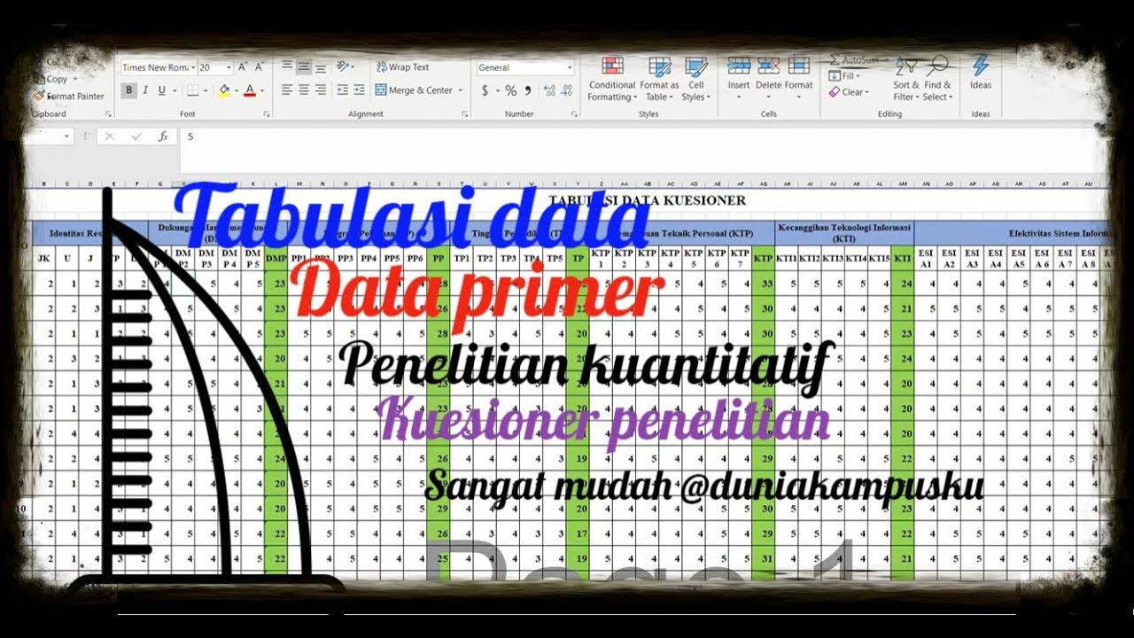 Cara membuat tabulasi data kuesioner dengan sangat mudah - YouTube
