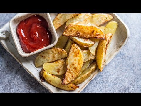 Air Fried Homemade Potato Wedge Fries with Time & Temp - YouTube
