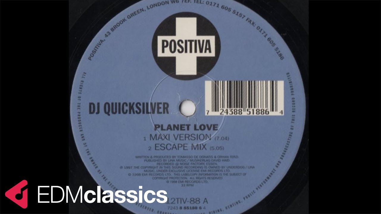 DJ Quicksilver - Planet Love (Maxi Version) (1998) - YouTube