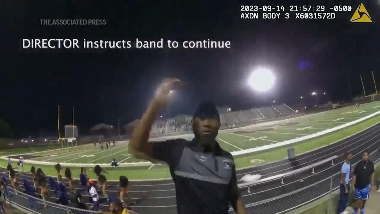 Band director stunned and arrested by police while refusing to stop ...