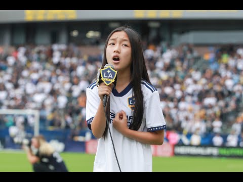 National Anthem at LA Galaxy MLS Playoffs Game by #MaleaEmma