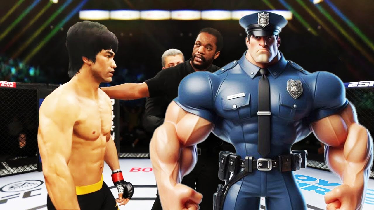 UFC 4 I Bruce Lee vs. Strong Policeman | Epic Fight in UFC 4 - YouTube