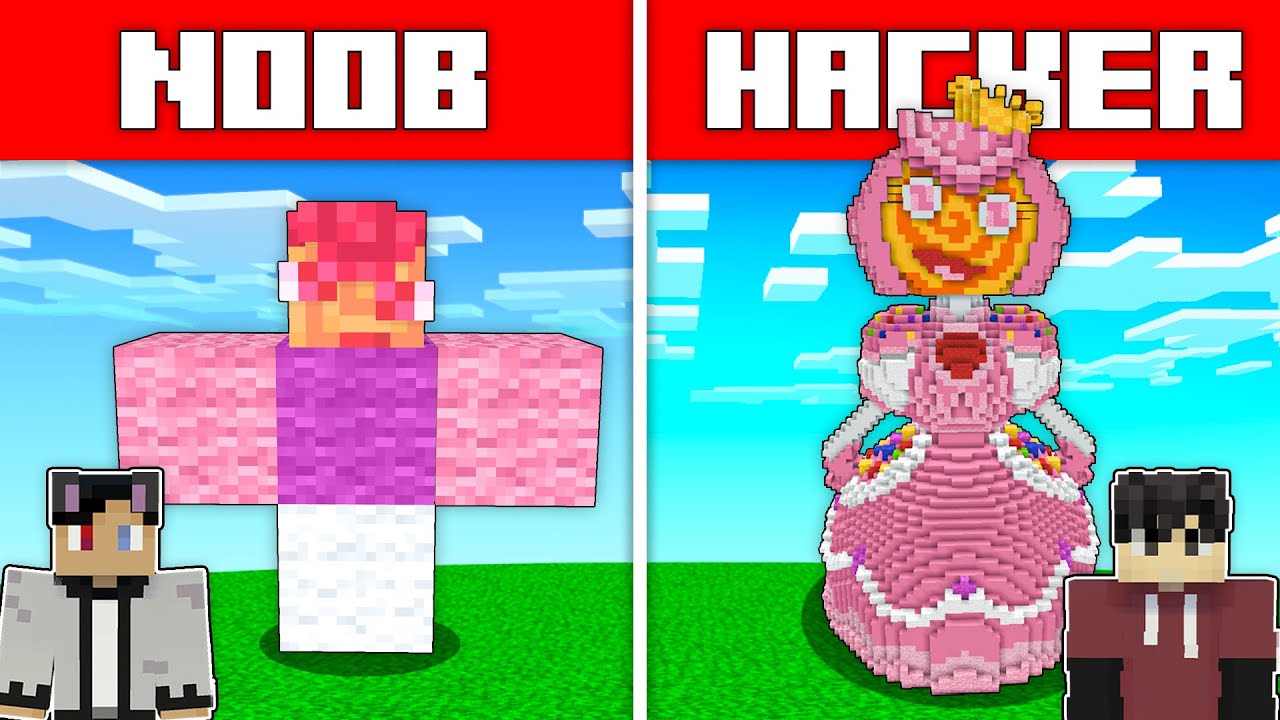 NOOB vs HACKER: I Cheated on CANDY PRINCESS BUILD CHALLENGE in ...