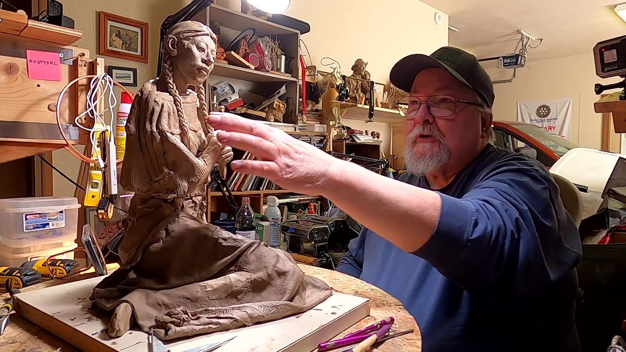 CLAY OF SNOWFLOWER Working on the Blanket on Her Lap and then Her Hair ...