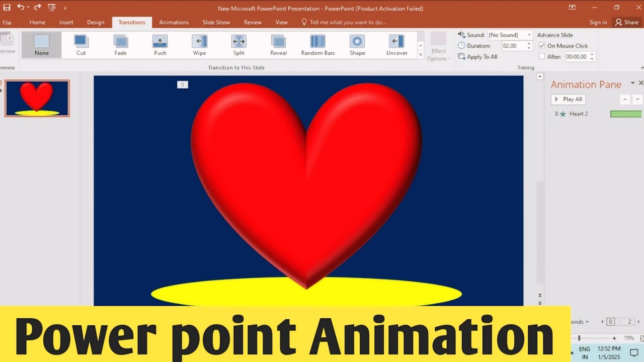PowerPoint Heart 💖 animation !! powerpoint - YouTube