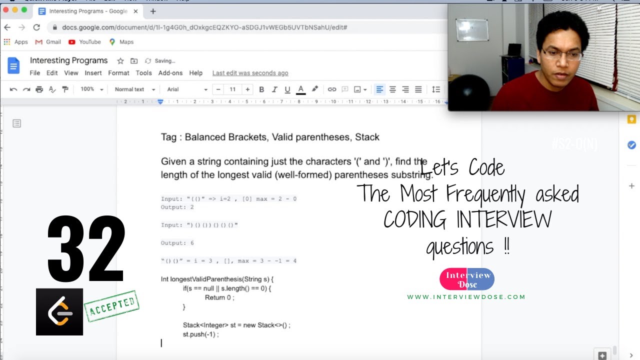 Leetcode 32 Longest Valid Parenthesis Substring Ep4 YouTube leetcode-32-longest-valid-parenthesis-substring-ep4-youtube