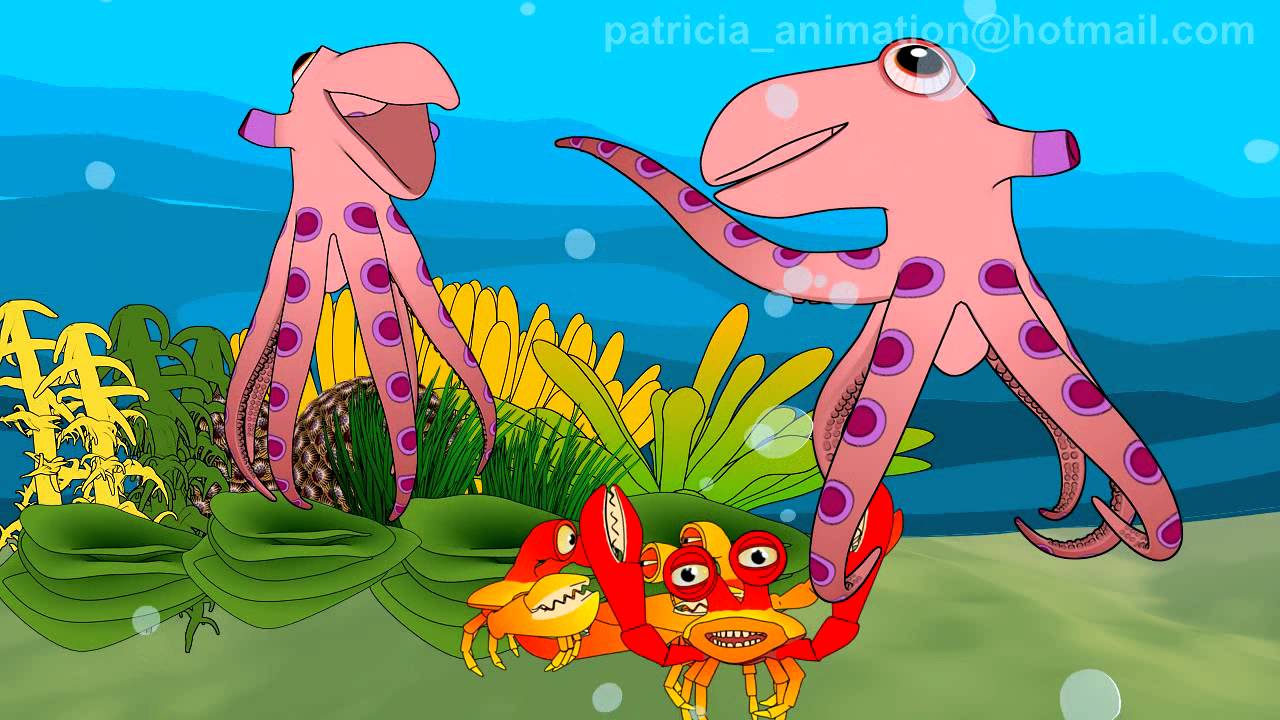2D Animation Cartoon Octopus - YouTube